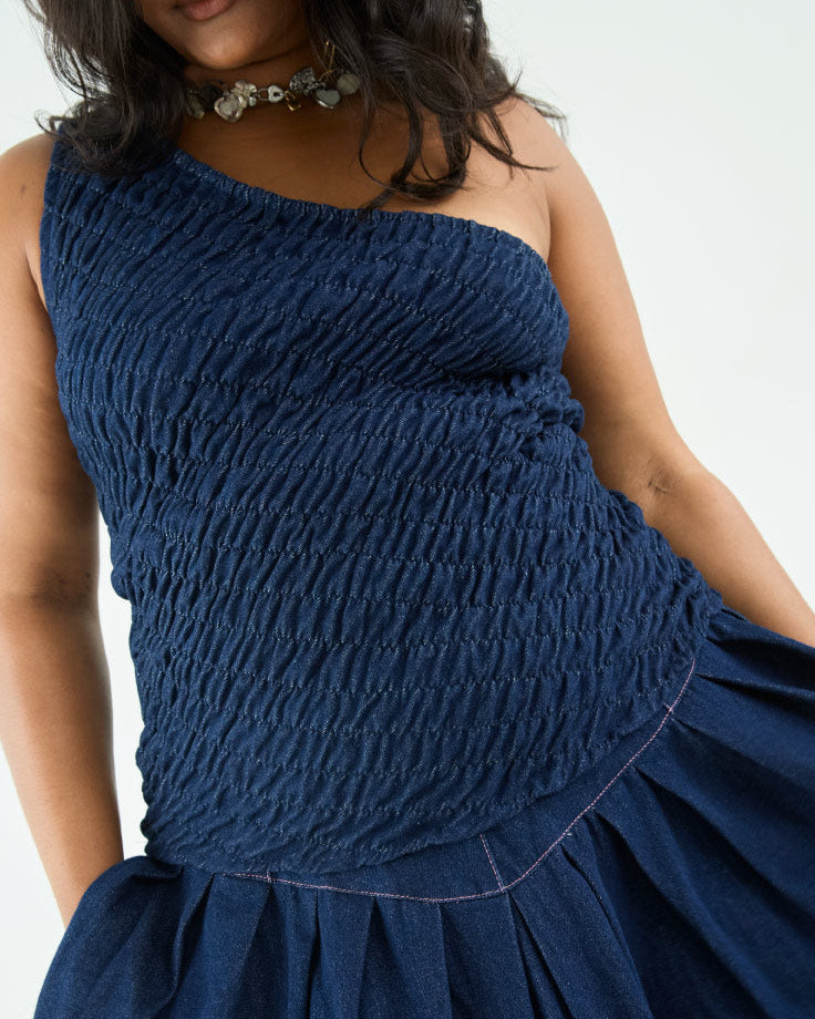 Denim One Shoulder Top – katharinalouu